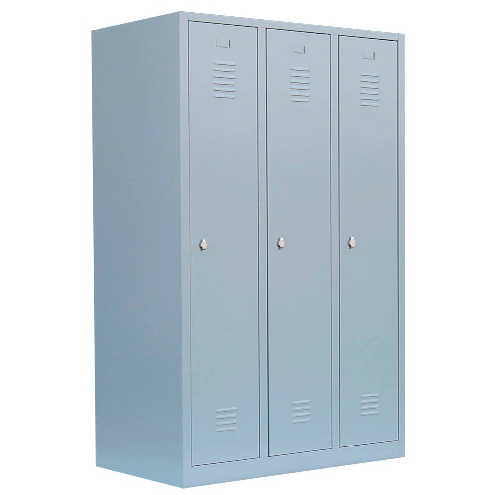 LÜLLMANN Spind lichtgrau 515130, 3 Schließfächer 118,5 x 50,0 x 180,0 ...