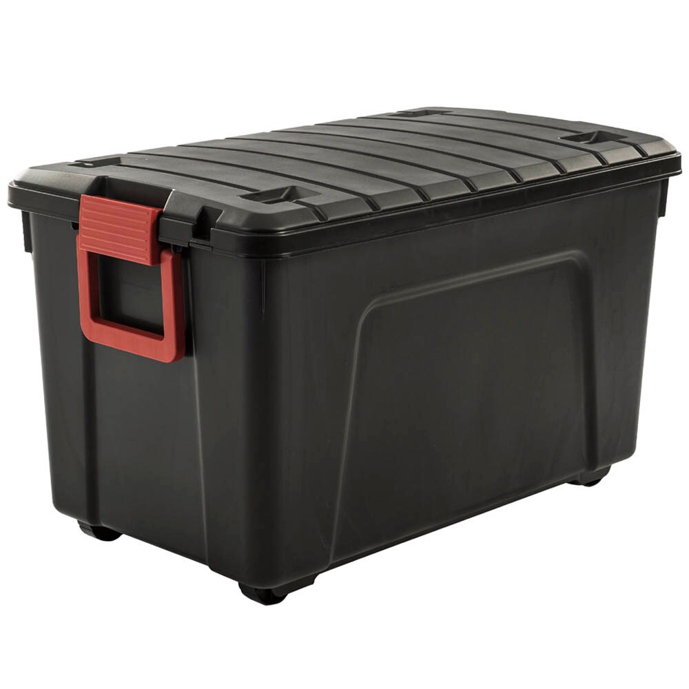 IRIS Ohyama Multi Aufbewahrungsbox 110,0 l schwarz, rot 44,5 x 75,0 x ...