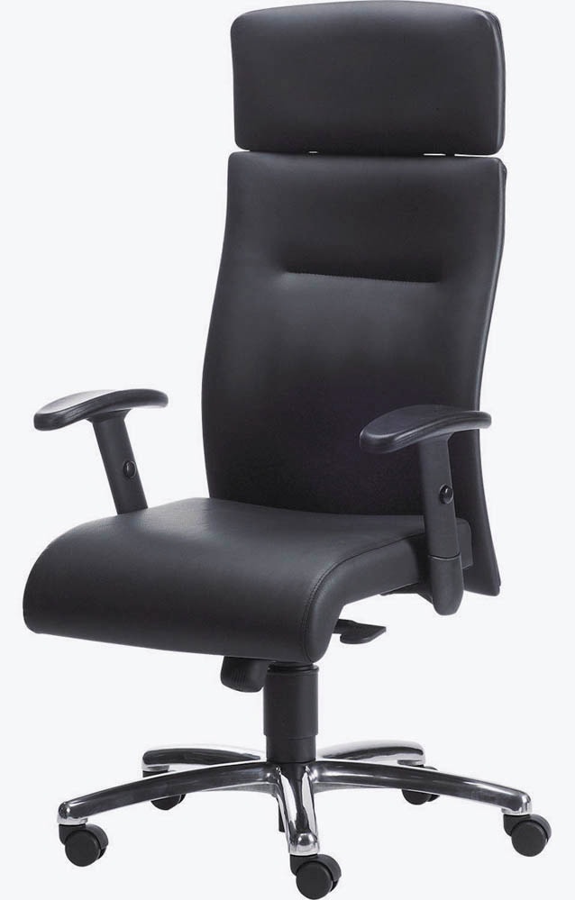 Nowy Styl Chefsessel Neo Leder schwarz, Gestell chrom >> büroshop24