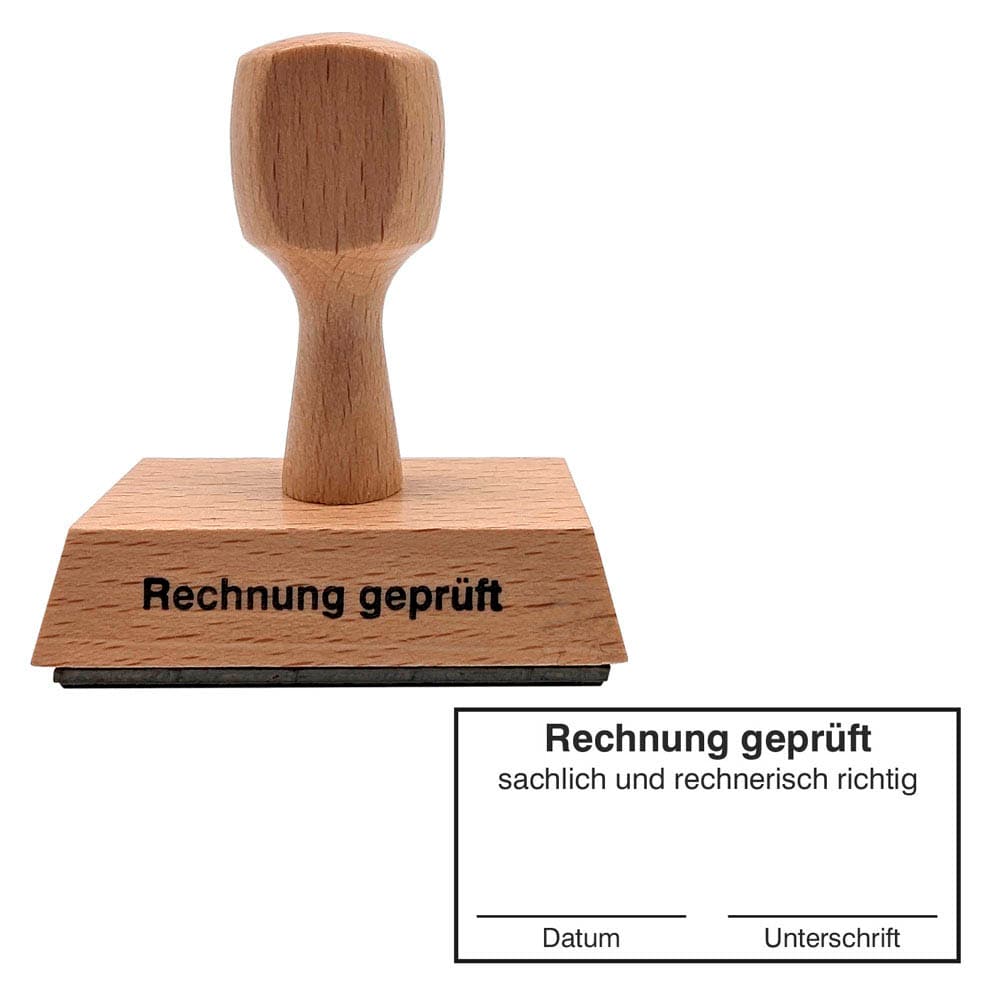 Textstempel "Rechnung geprüft" ohne Logo, 1 St. >> büroshop24