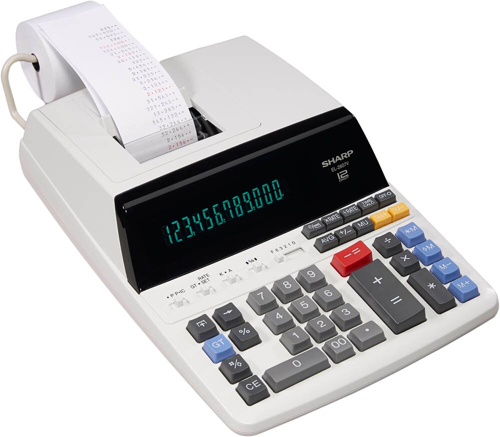 SHARP EL-2607V Tischrechner druckend lichtgrau >> büroshop24