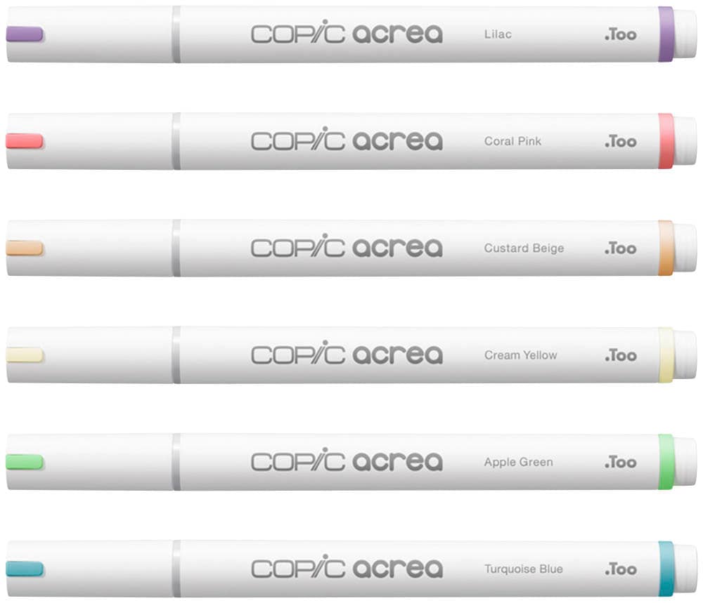 COPIC® acrea Light Layoutmarker-Set farbsortiert 0,8 mm, 6 St ...