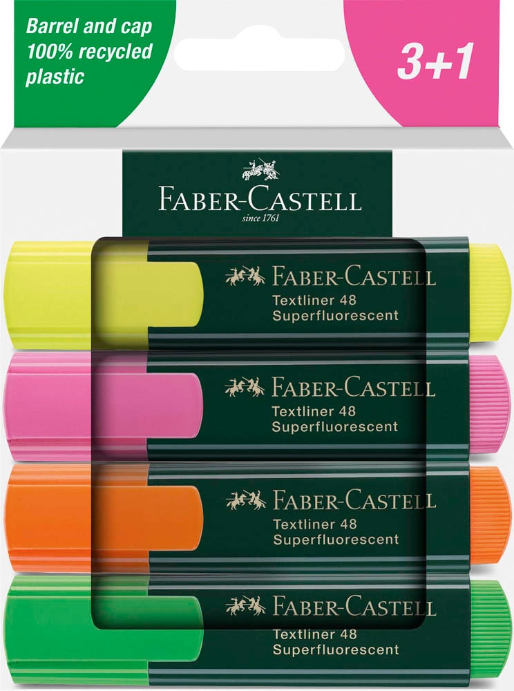 FABER-CASTELL 48 Textmarker farbsortiert, 4 St. >> büroshop24