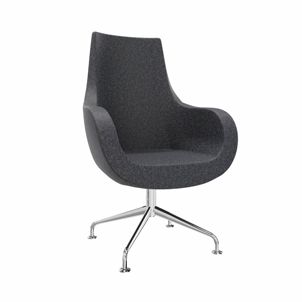 fm Sessel Pirum anthrazit chrom Stoff 71,0 x 73,0 x 110,0 cm, 1 St ...