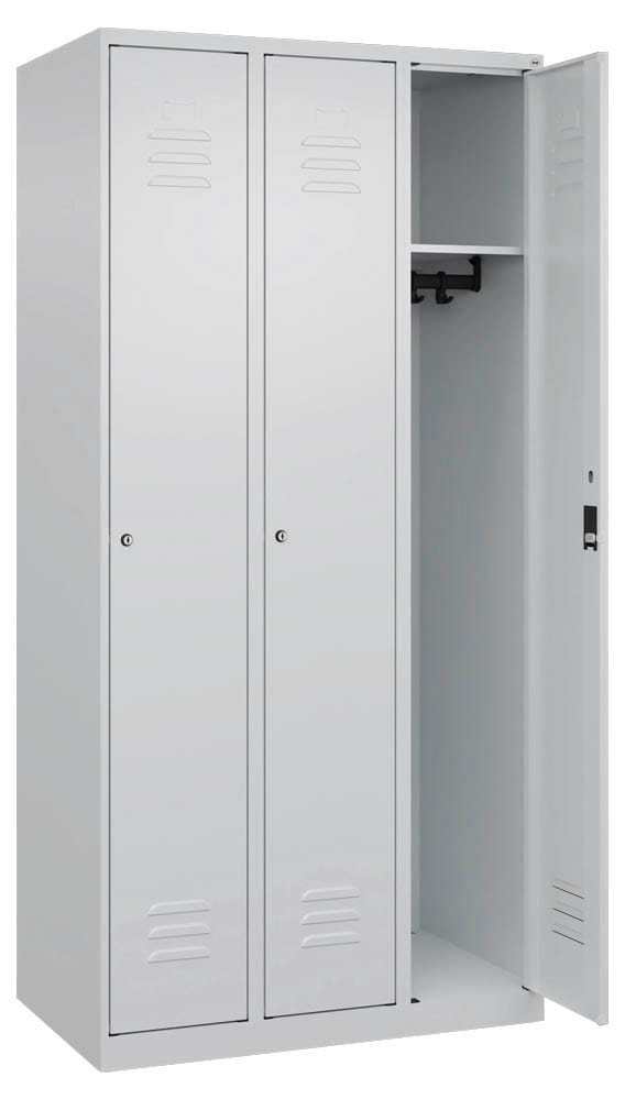 CP Spind Classic Plus lichtgrau 080000-30 S10026, 3 Schließfächer 90,0 ...