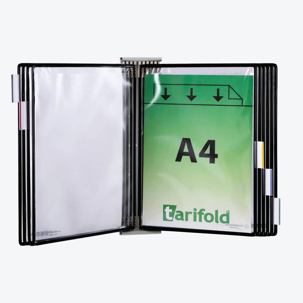 tarifold Wand-Sichttafelsystem 424107 DIN A4 schwarz mit 10 St ...