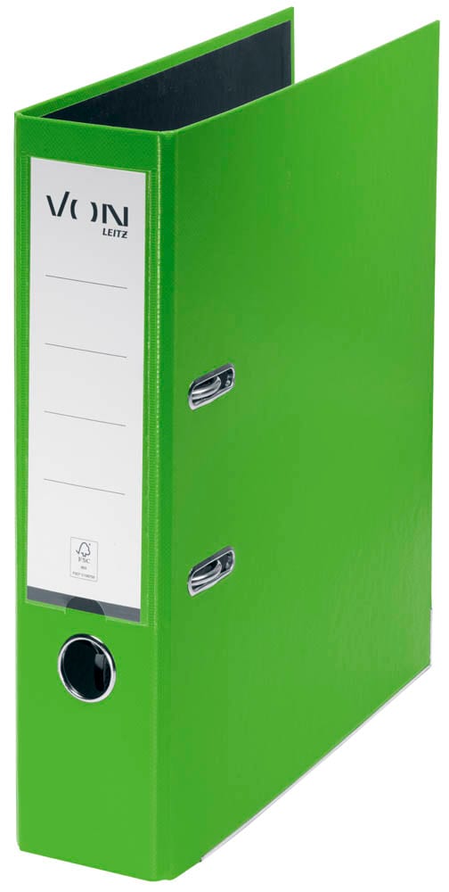 VON LEITZ Ordner grün Karton 8,0 cm DIN A4, 1 St. >> büroshop24