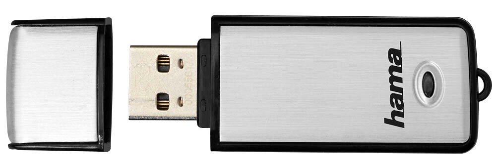 hama USB-Stick Fancy silber, schwarz 32 GB, 1 St. >> büroshop24