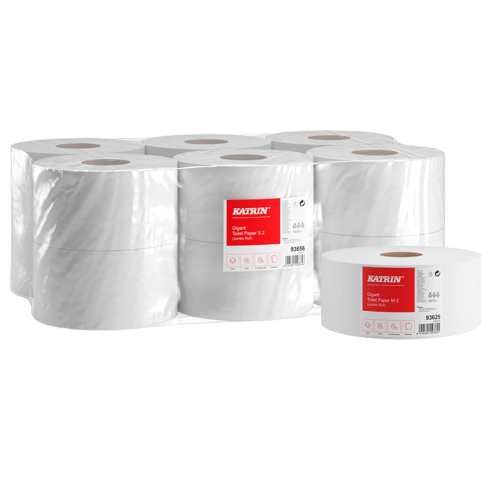 KATRIN Jumbo-Toilettenpapier Gigant S2 2-lagig, 12 Rollen >> büroshop24