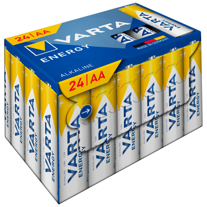 AKTION: 24 VARTA Batterien ENERGY Cube Mignon AA 1,5 V + GRATIS 2x büroshop24 2-Jahres ...