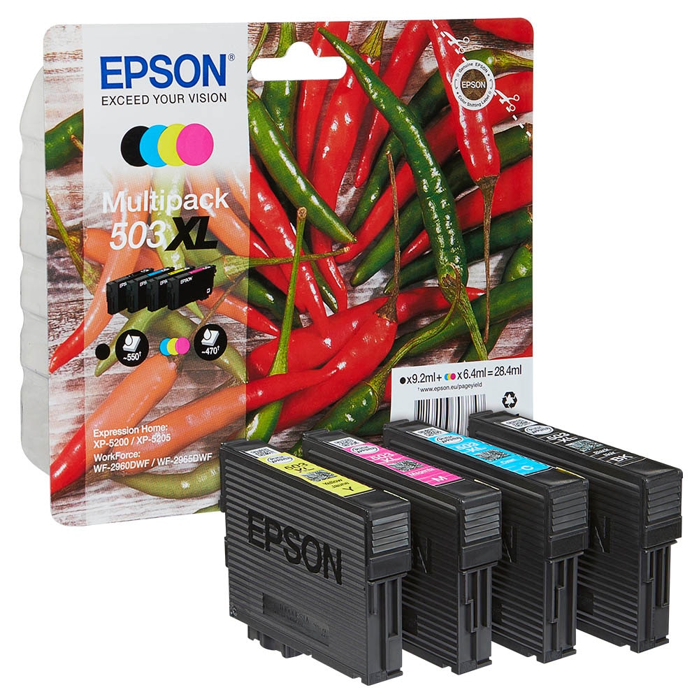 EPSON 503XL/T09R64 schwarz, cyan, magenta, gelb Druckerpatronen, 4er ...