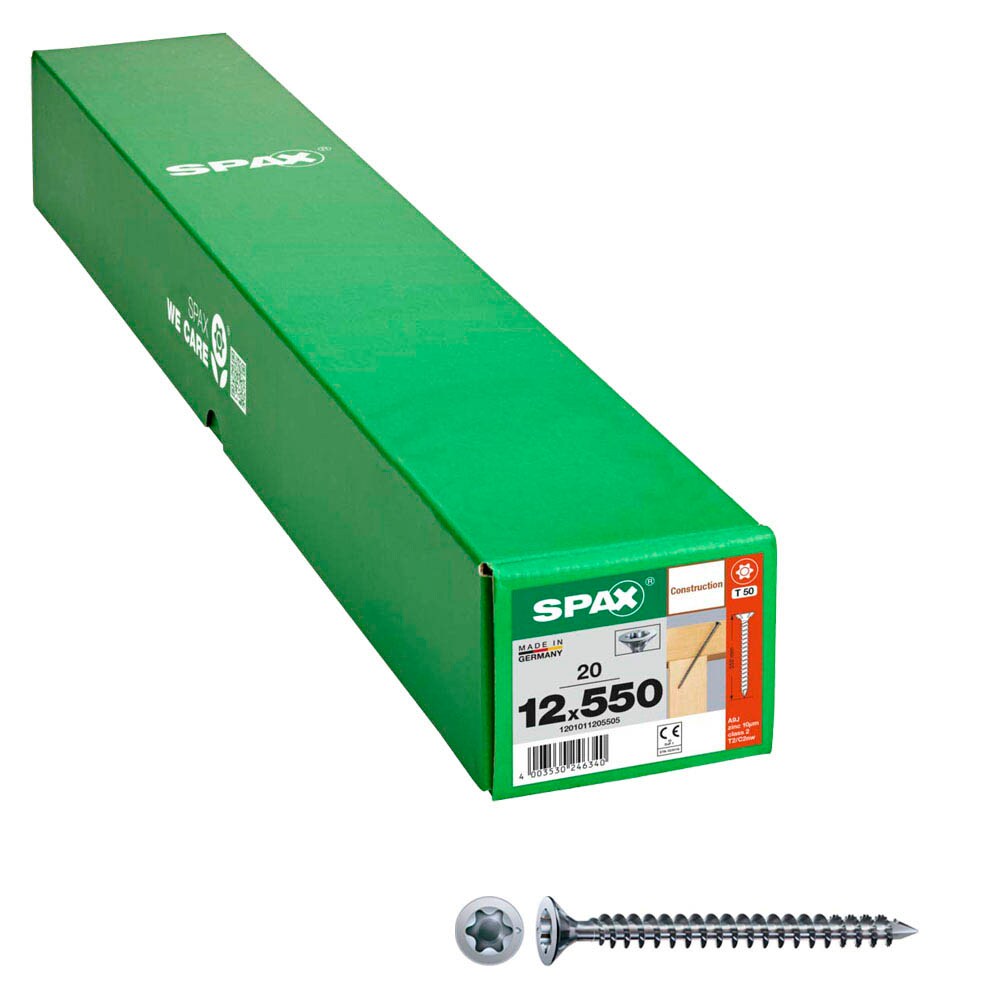 SPAX® Holzbauschrauben T50 Senkkopf WIROX 1201011205505 12 mm x 550 mm ...
