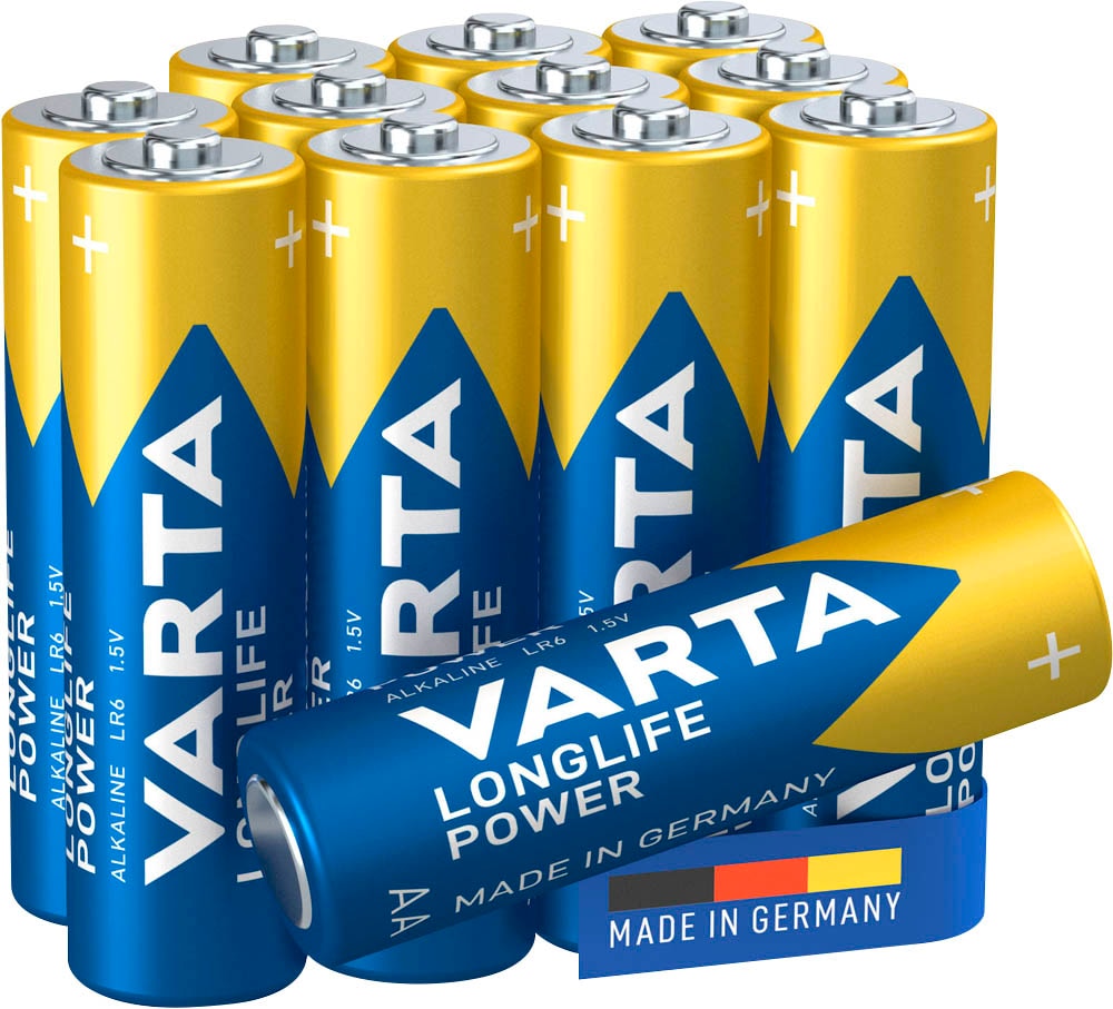 VARTA Batterien LONGLIFE Power Cube Alkali-Mangan Mignon AA 1,5 V, 12 ...