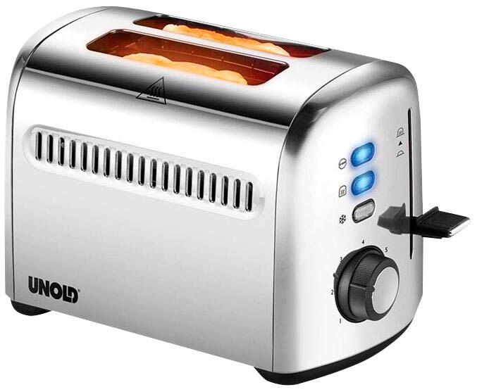 UNOLD 2er Retro Toaster silber >> büroshop24