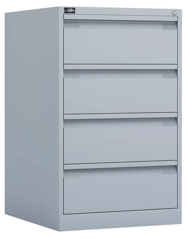 BISLEY ECO Karteischrank lichtgrau 4 Schubladen 57,0 x 62,2 x 91,5 cm ...