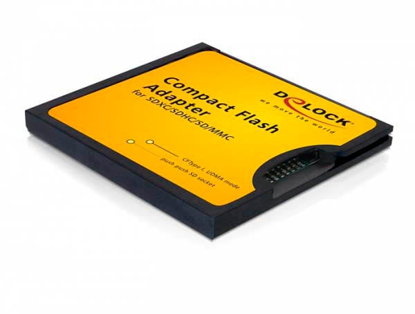 DeLOCK Compact Flash Adapter für SD Speicherkarten Multi-Compact Flash, microSD, miniSD, SD ...