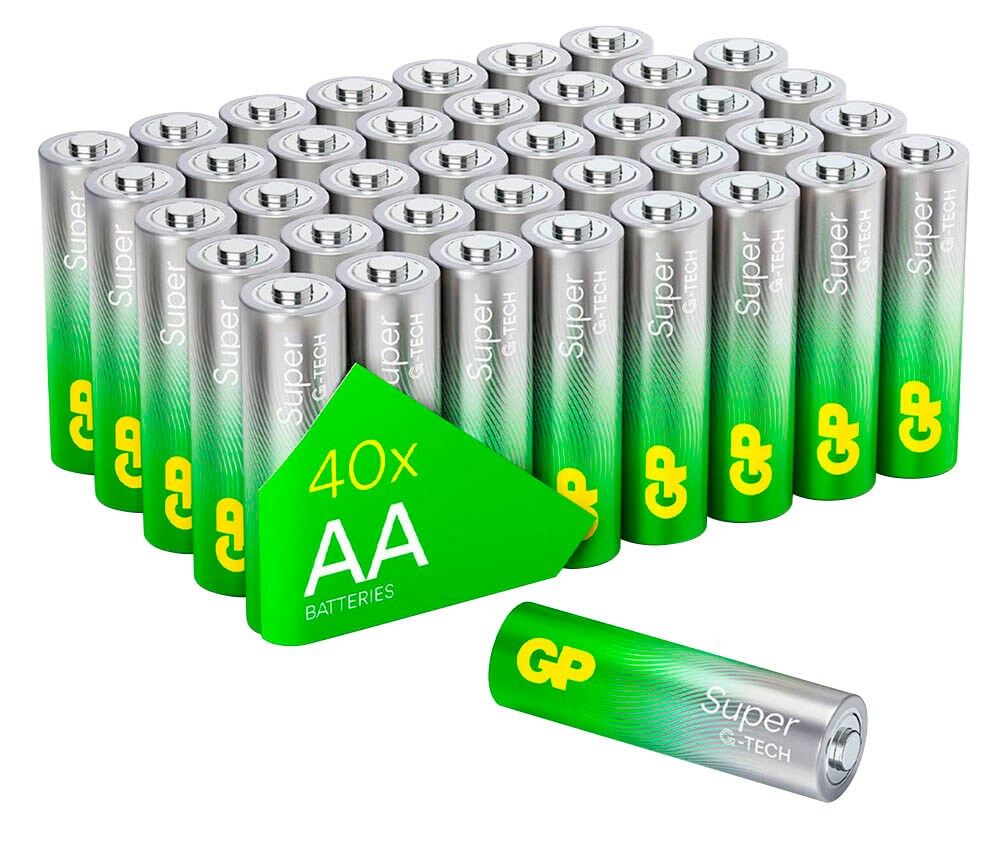 GP Batterien SUPER Alkali-Mangan Mignon AA 1,5 V, 40 St. >> büroshop24