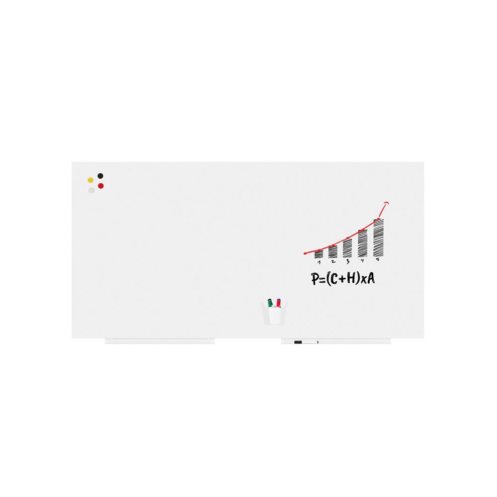 rocada Whiteboard Duo Skin 200,0 x 100,0 cm weiß Stahl >> büroshop24