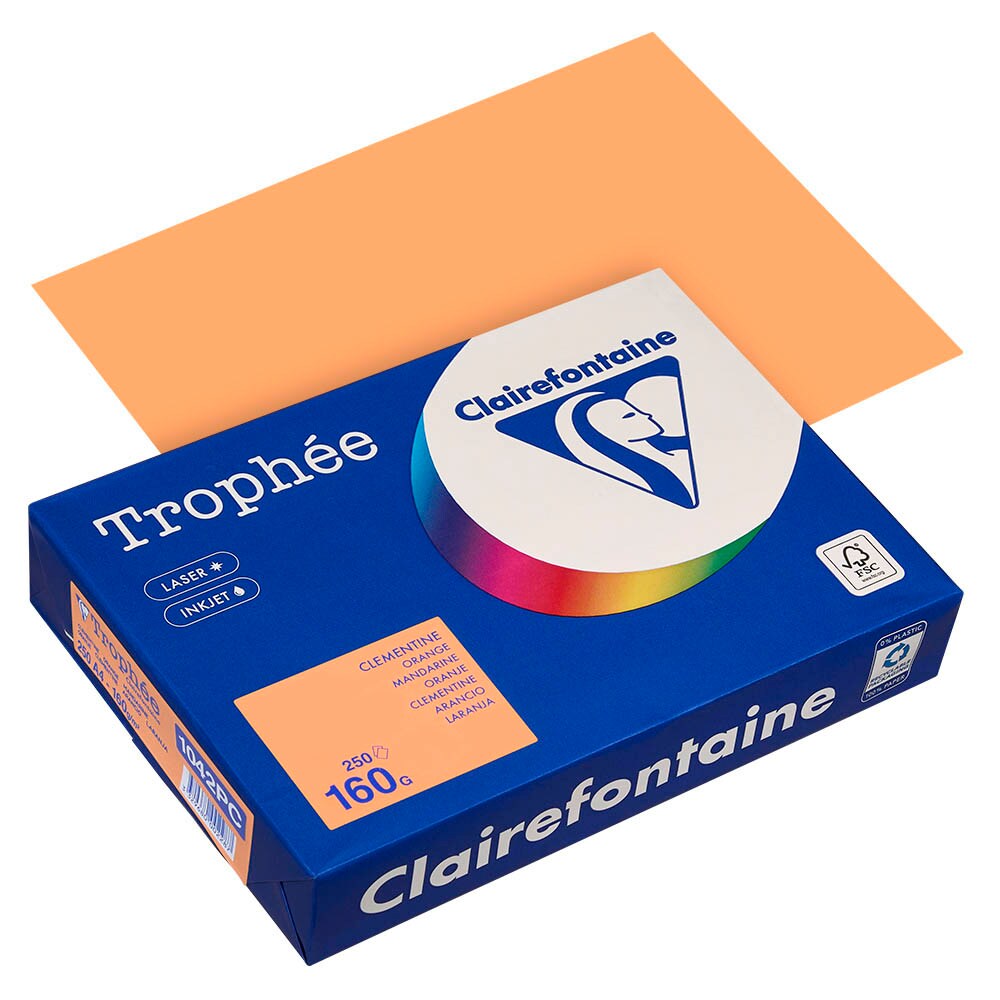 Clairefontaine Kopierpapier Trophée mandarin DIN A4 160 g/qm 250 Blatt ...