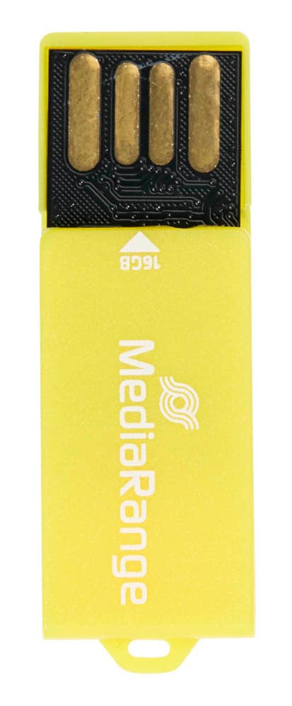 MediaRange USB-Stick PAPER-CLIP gelb 16 GB, 1 St. >> büroshop24