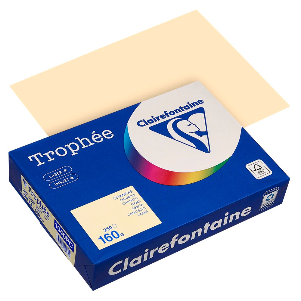 Clairefontaine Kopierpapier Trophée chamois DIN A4 160 g/qm 250 Blatt ...