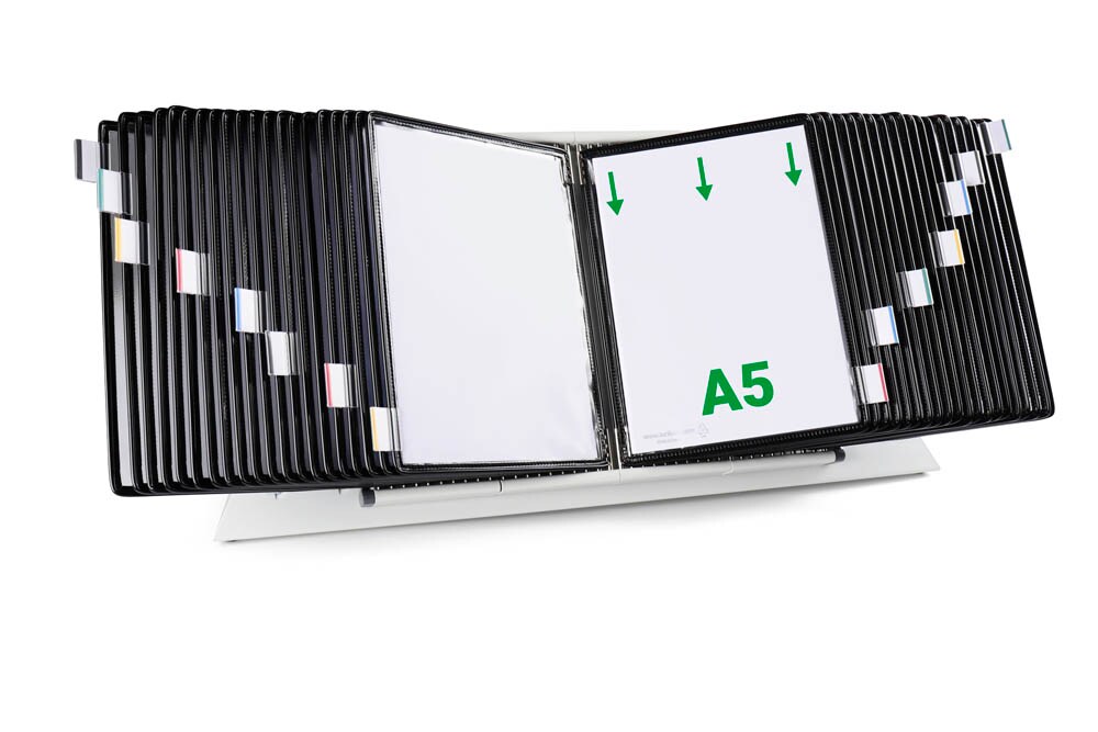 tarifold Sichttafelsystem 435407 DIN A5 schwarz mit 40 St. Sichttafeln ...