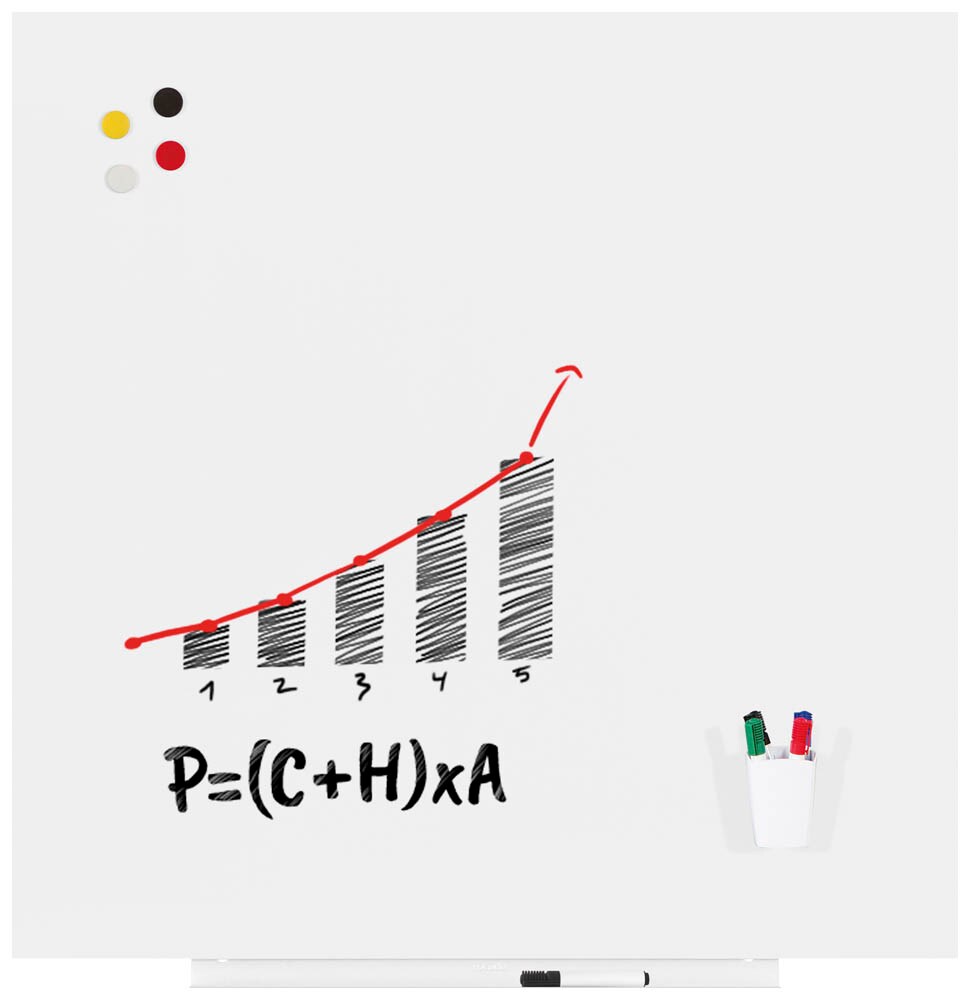 rocada Whiteboard PRO Skin 100,0 x 100,0 cm weiß spezialbeschichteter ...