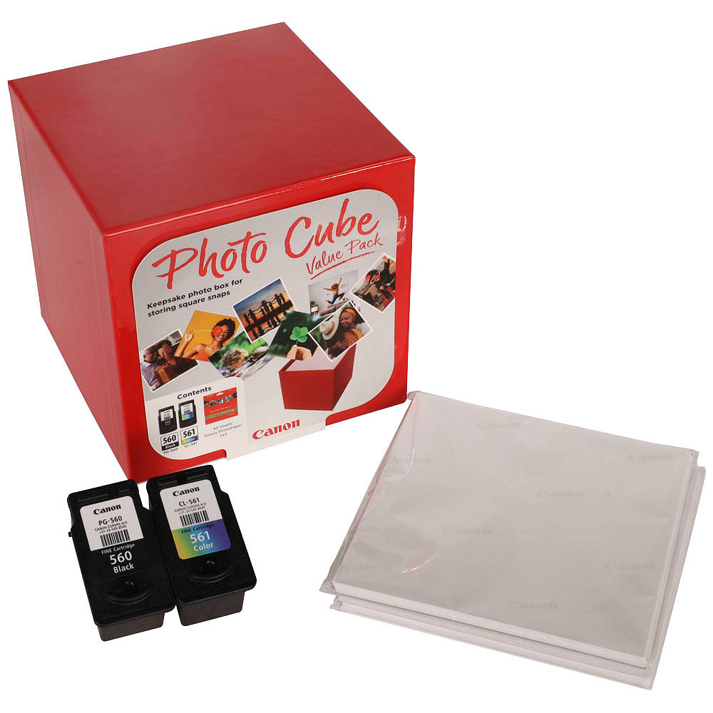 Canon PG-560 + CL-561 schwarz, color Druckköpfe + Fotopapier, 2er-Set ...
