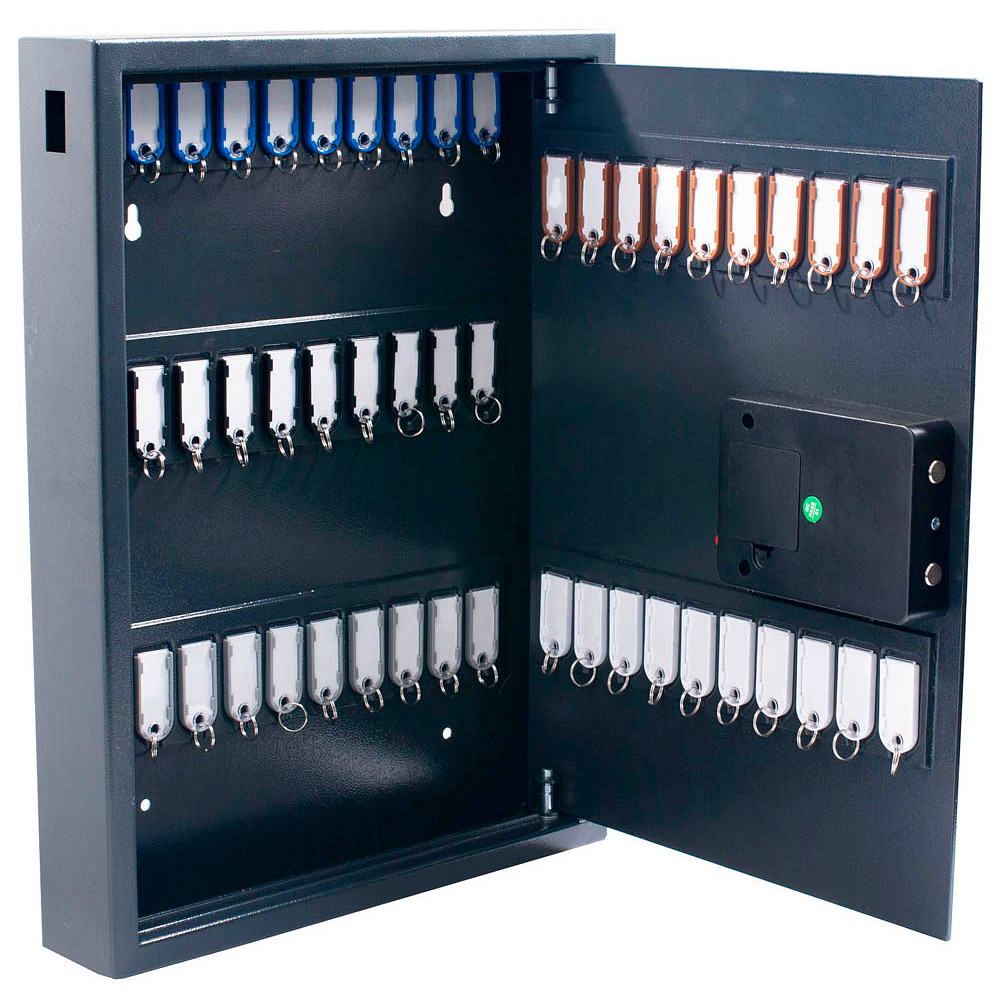 pavo High Security Magnettag Schlüsseltresor grau mit 50 Haken ...
