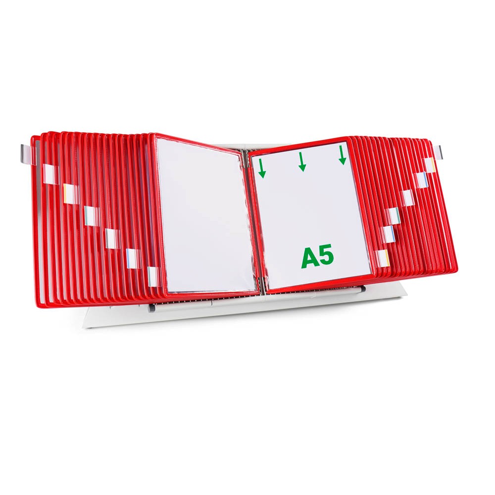 tarifold Sichttafelsystem 435403 DIN A5 rot mit 40 St. Sichttafeln ...