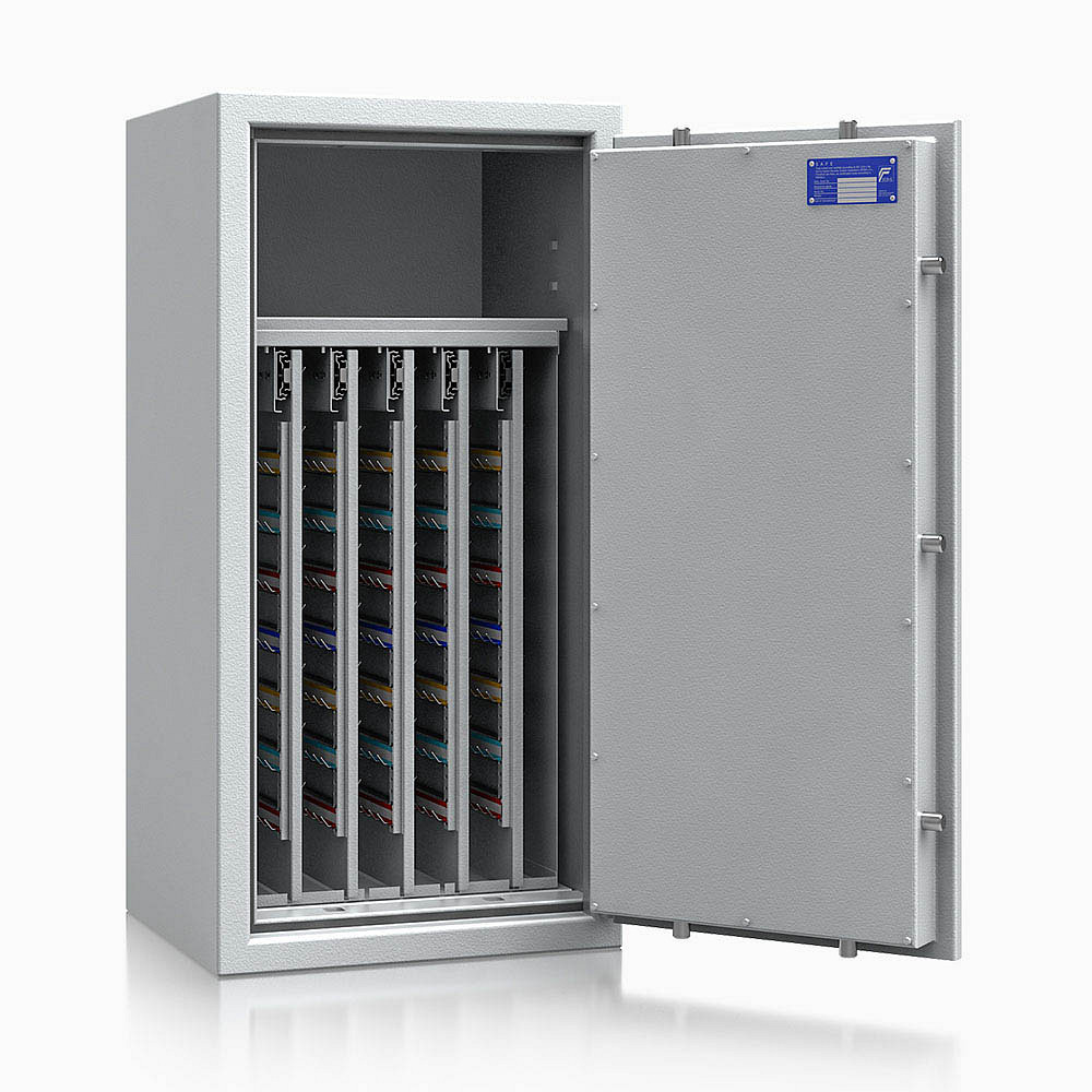 ISS safe4key Schlüsseltresor grau mit 600 Haken Doppelbartschloss ...