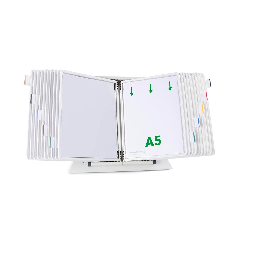 tarifold Sichttafelsystem 435202 DIN A5 weiß mit 20 St. Sichttafeln ...